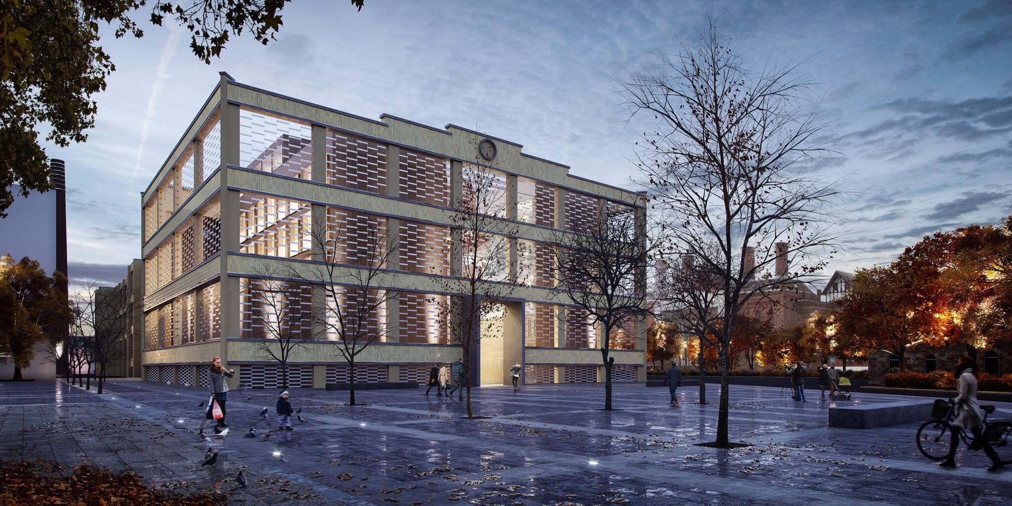 Archviz image factory building - Unboxed Visuals
